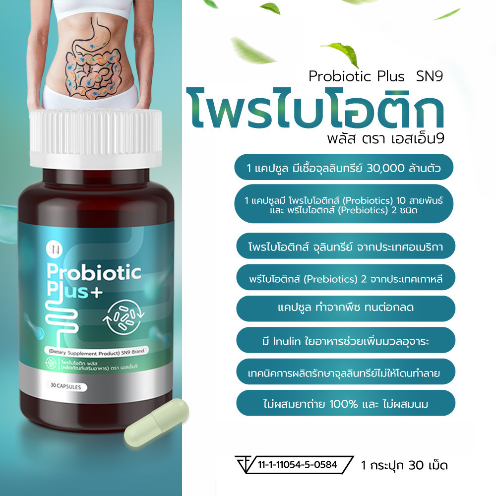 ตะกล้าบริษัท[2แถม1] Probiotics Prebiotics โพรไบโอติกส์ + พรีไบโอติกส์ 1เม็ด มีเชื้อจุลลินทรีย์ ...