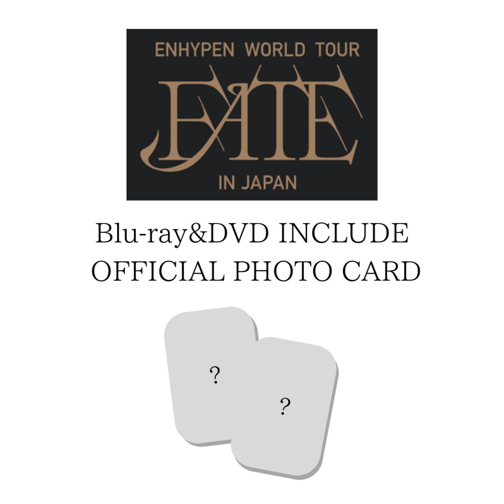 Enhypen WORLD TOUR FATE IN JAPAN Blu-ray&DVD INCLUDE การ์ดรูปถ่ายอย่าง ...