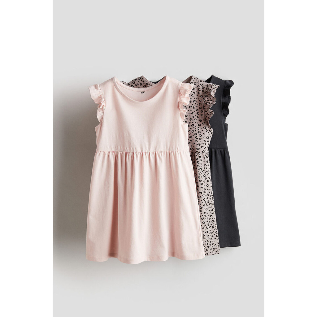 H&M Girl 3-pack jersey dresses 1022631_5 | Shopee Thailand