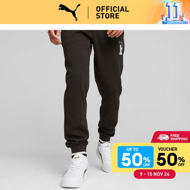 PUMA BASICS - กางเกงวอร์มขาจั๊มผู้ชาย PUMA SQUAD สีดำ 67601901 | Shopee ...