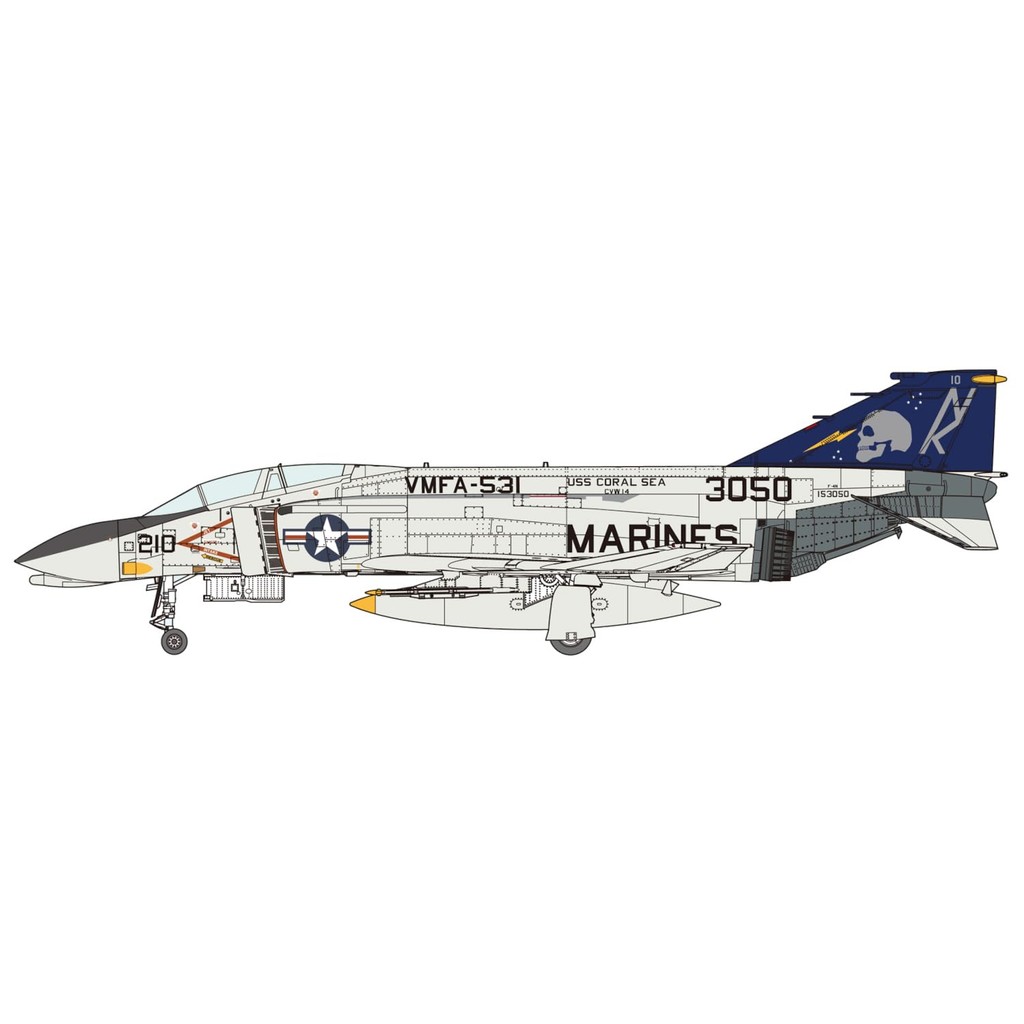 Fine Mold 1/72 American F-4N Fighter VMFA-531 Grey Ghost พลาสติกรุ่น ...