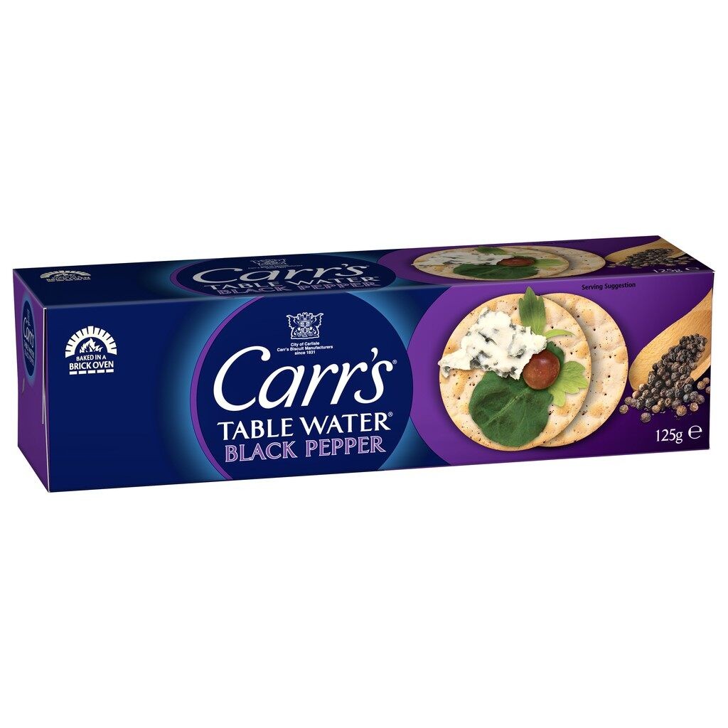 Carr'S Table Water Crackers Black Pepper 125G คาร์แครกเกอร์พริกไทยดำ ...