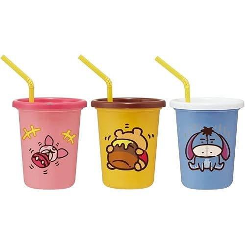 Skater Tumbler W/Straw 3 Pcs 320Ml Kanahei Disney Winnie The Pooh Made In Japan Sih3St-A ...
