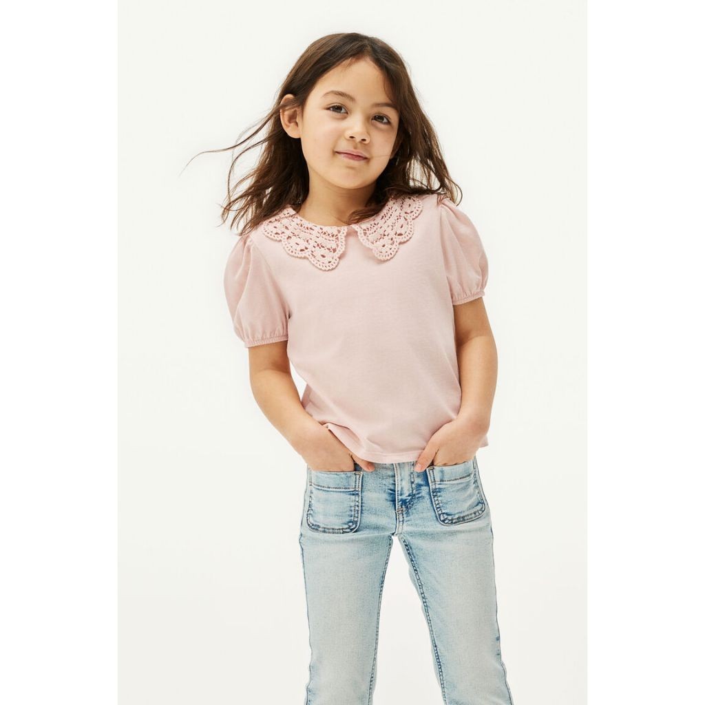 H&M Girl Collared jersey top 1207496_4 | Shopee Thailand