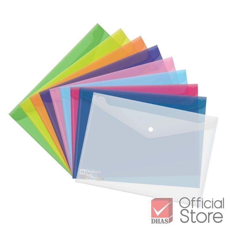 Elephant แฟ้มกระเป๋า แฟ้มกระดุม 1 เม็ด No.421 A4 จำนวน 12 ซอง | Shopee Thailand