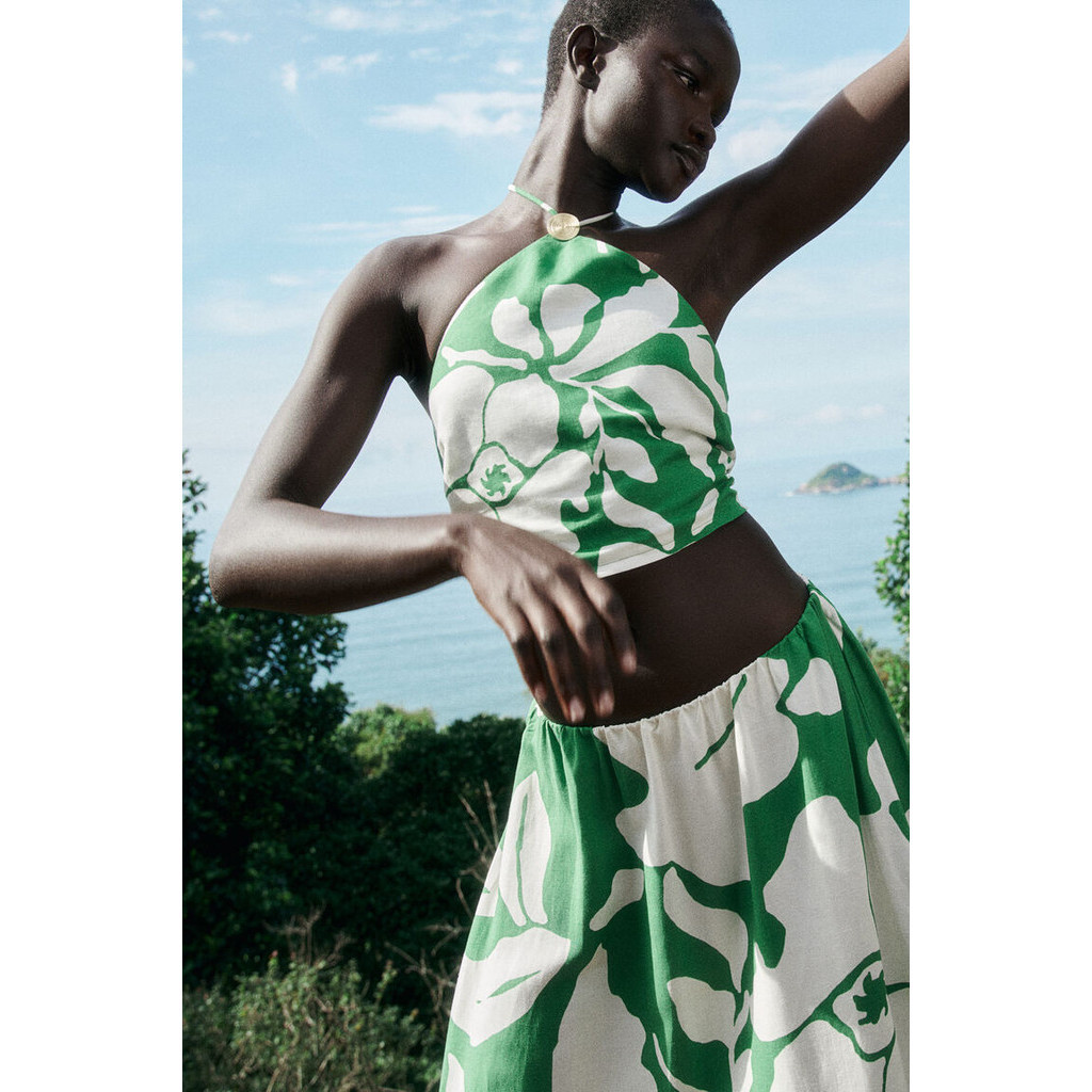 H&M Woman Halterneck cropped top 1234564_3 | Shopee Thailand