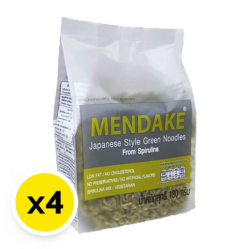 เมนดาเกะ บะหมี่หยกญี่ปุ่น 180 ก. x 4 MENDAKE Green Noodle 180 g x 4 ...