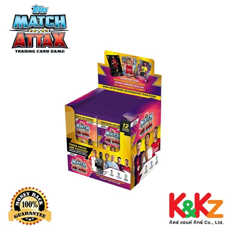 Topps Match Attax 23/24 Full Box 24 Packs / การ์ดฟุตบอลแมตช์แอทแทค ซอง ...