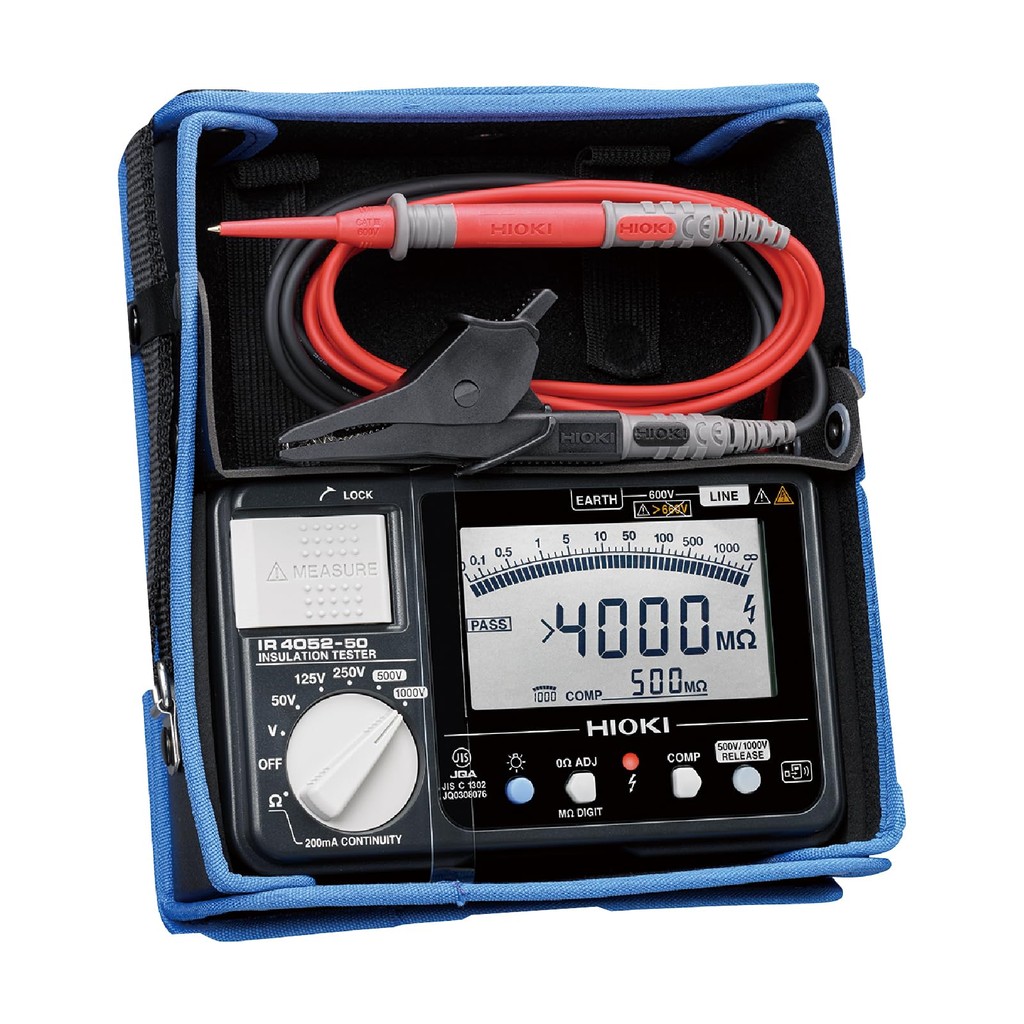 HIOKI (Hioki Electric) Insulation Resistance Tester IR4052-50 Test Lead ...