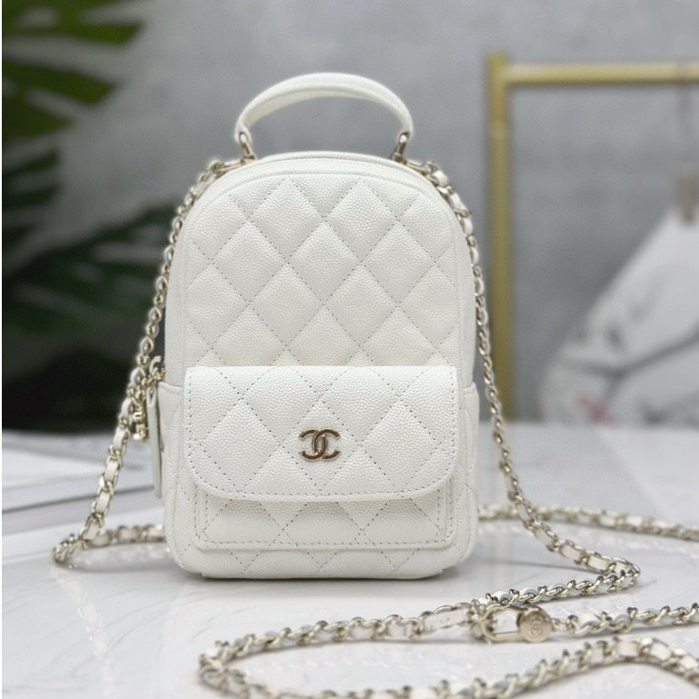 Pre order ราคา10900 Chanel ชาแนล 24P mini Backpack กระเป๋าเป้ หนังแท้ ...