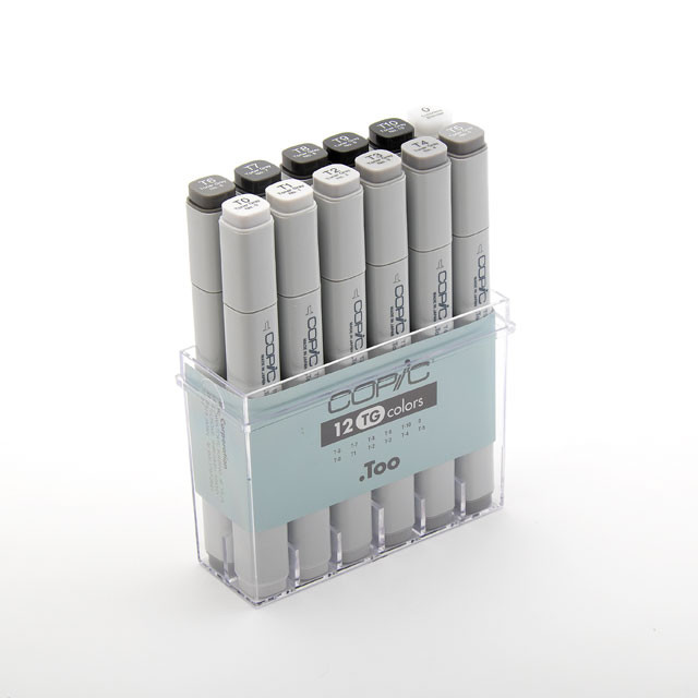 Too Copic โคปิค ปากกามาร์กเกอร์/ป้าย คลาสสิค โทนเนอร์ เกรย์ 12 สี st613 | Shopee Thailand