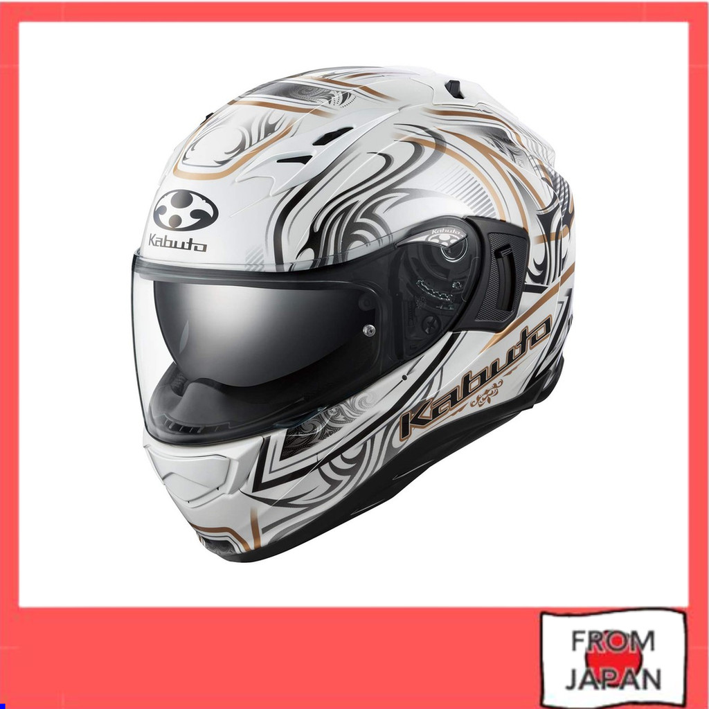 【Direct From Japan】 OGK KABUTO KAMUI-3 JAG pearl white gold L59-60cm | Shopee Thailand