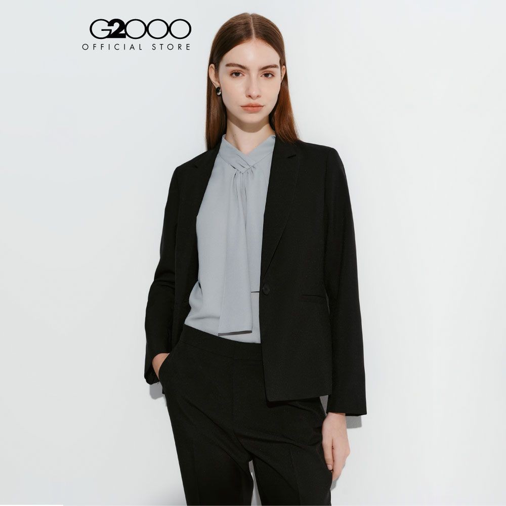 G2000 เสื้อสูทสำหรับผู้หญิง Slim Fit รุ่น 4621124399 BLACK | Shopee ...