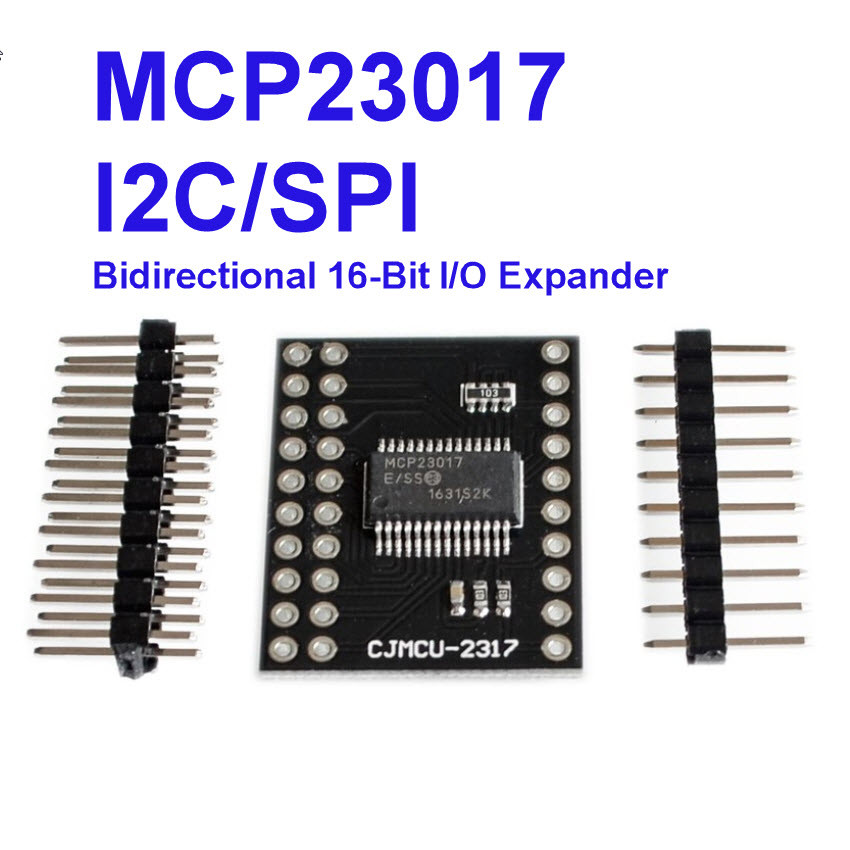 MCP23017 I2C/SPI Serial Interface (16 bit I/O) Expander Serial Module | Shopee Thailand