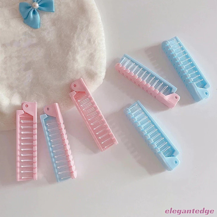 elegantedge หวีเดินทางพับได้ Mini Dual-purpose Comb แบบพกพาฟันหนาแน่น ...