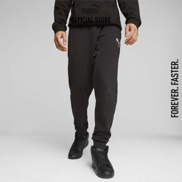 PUMA BASICS - กางเกงวอร์มผู้ชาย Better Sportswear สีดำ - 67606501 ...