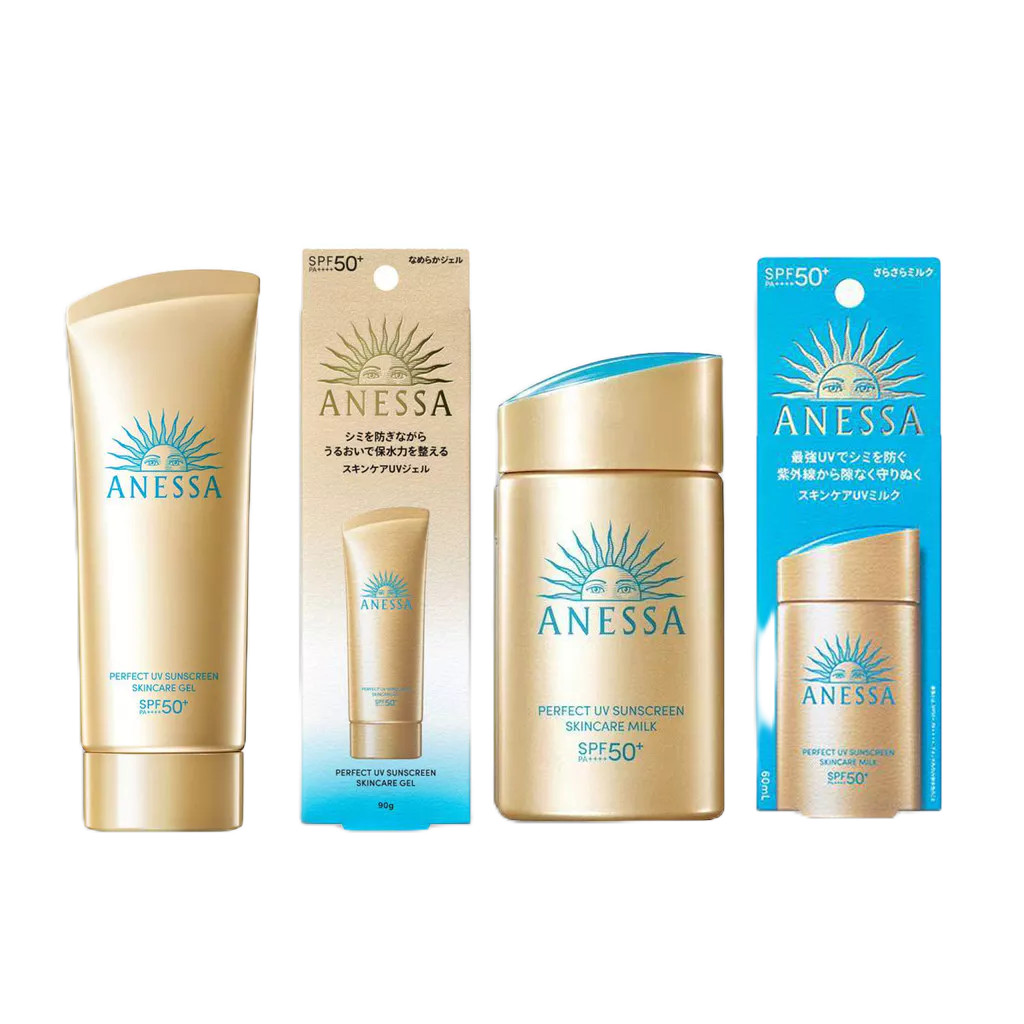 Shiseido Anessa Perfect UV Skin Care Milk 60Ml & Gel 90G SPF 50 + PA ++++ โดยตรงจากญี่ปุ่น ...