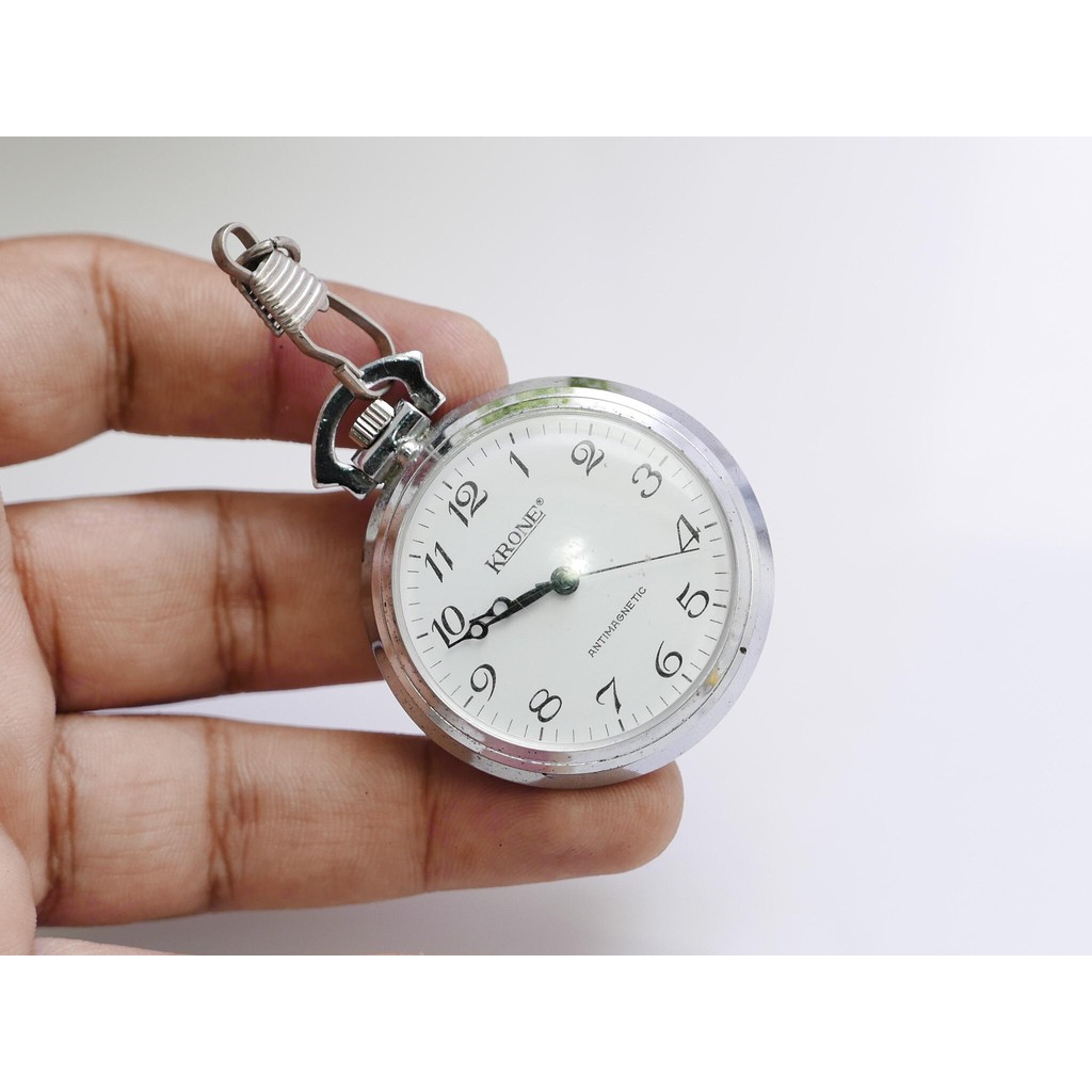 นาฬิกา Vintage มือสองญี่ปุ่น Pocket Watch นาฬิกาพก KRONE ระบบ ไขลาน ...