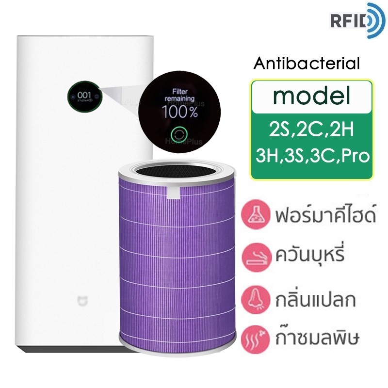 ไส้กรอง HEPA สำหรับ Mi Air Purifier Filter ไส้กรองอากาศ รุ่น 2S , 2C ...