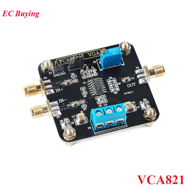 โมดูลขยายเสียงควบคุมด้วยแรงดันไฟฟ้า VCA821 AGC แบนด์วิดธ์ 350M ขยายเสียงที่ควบคุมด้วยแรงดันไฟฟ้า ...