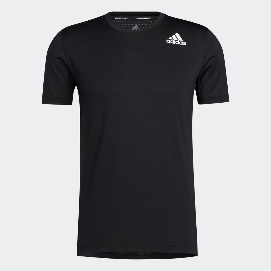 adidas เทรนนิง & Gym & Training เสื้อยืดรัดรูป Techfit ผู้ชาย สีดำ ...
