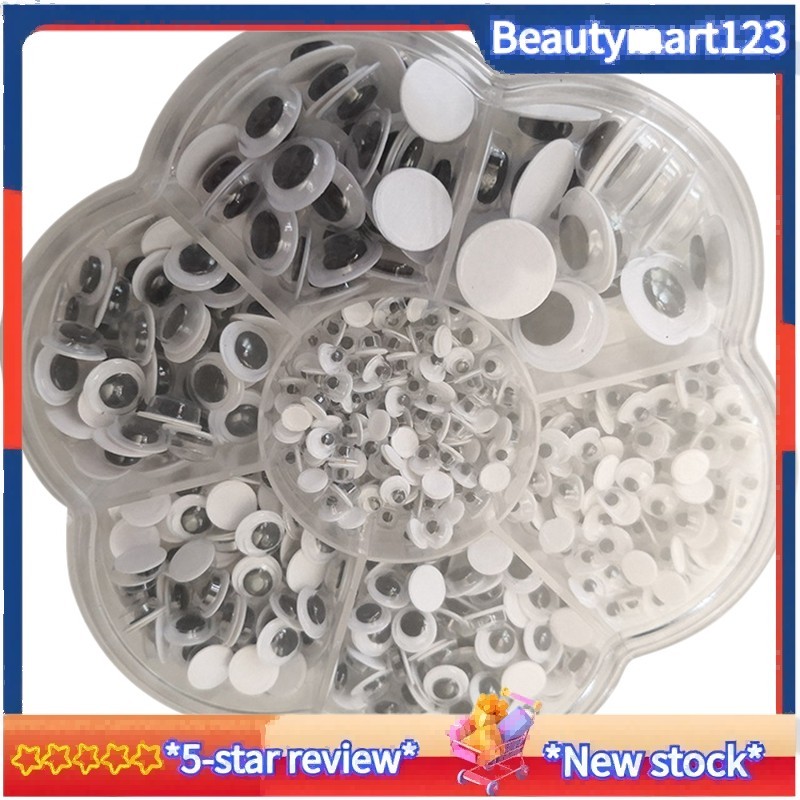 700 ชิ้นรอบ Wiggle Googly Eyes Self กาว DIY Scrapbooking หัตถกรรมของเล่นอุปกรณ์เสริมขนาดสารพัน ...