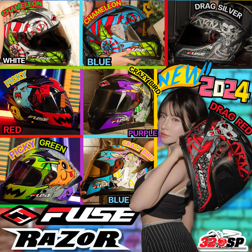 หมวกกันน็อค FUSE รุ่น RAZOR SP ปี 2024 ส่งไว!! 320SP | Shopee Thailand