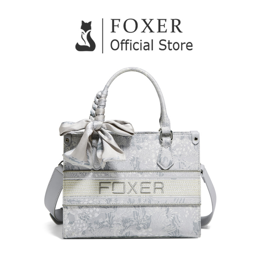 FOXER กระเป๋าถือเย็บปักถักร้อยแบรนด์ | Shopee Thailand