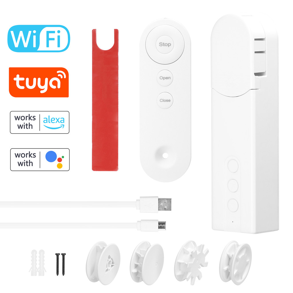 Tuya WiFi Intelligent Pull Bead Curtain Motor Electric Roller Blinds ...