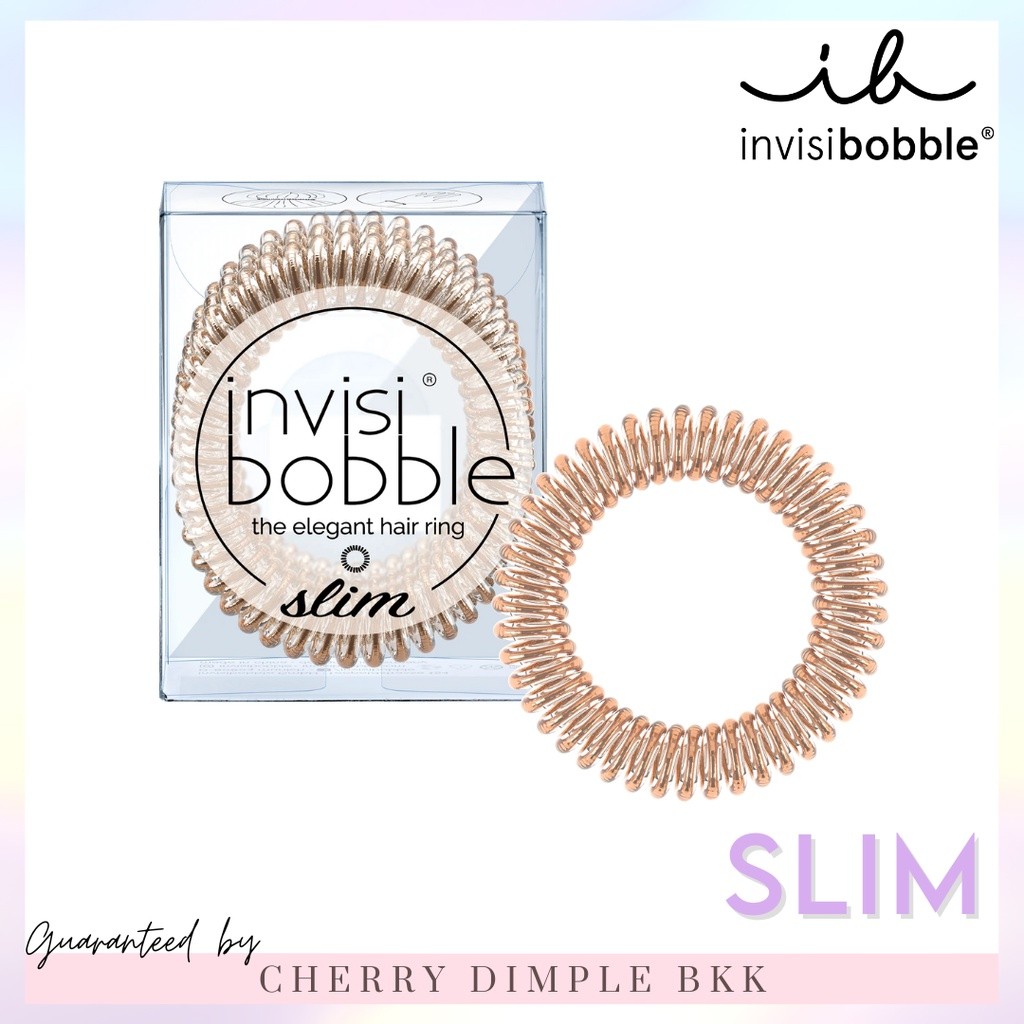 🍒ของแท้·ส่งไว·ถูก🍒INVISIBOBBLE รุ่น SLIM สี "BRONZE ME PRETTY" / ยางรัด ...