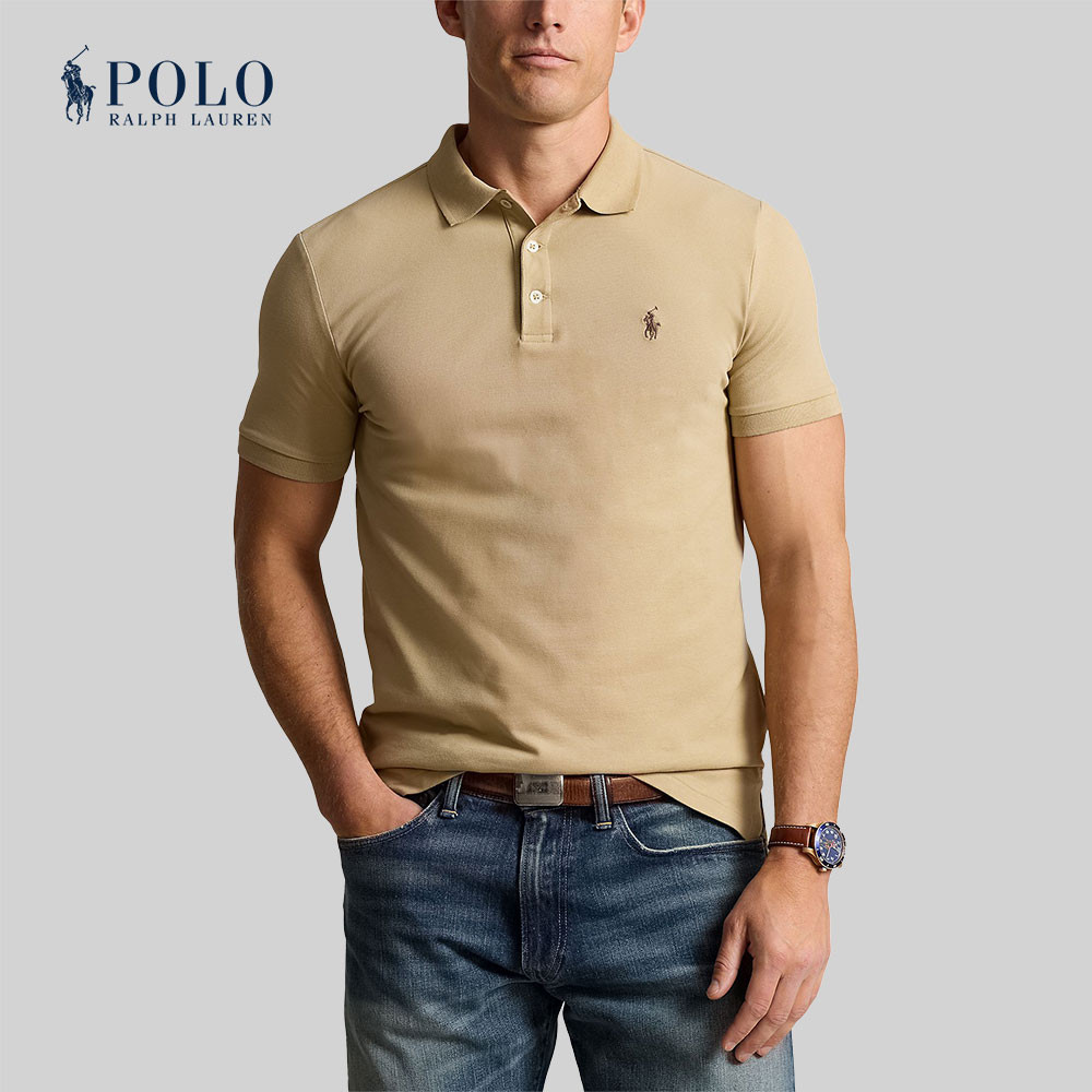 Polo Ralph Lauren เสื้อโปโลผู้ชาย Custom Slim Fit Stretch Mesh Polo Shirt รุ่น MNPOKNI1N822933 ...