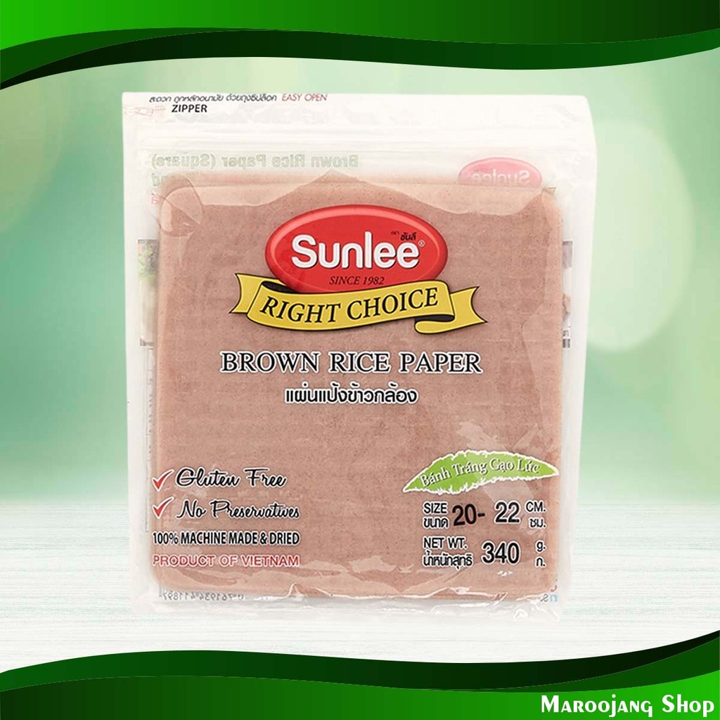 แผ่นแป้งเวียดนามกล้องเหลี่ยม ซันลี 340ก. Square Vietnamese Rice Paper ...