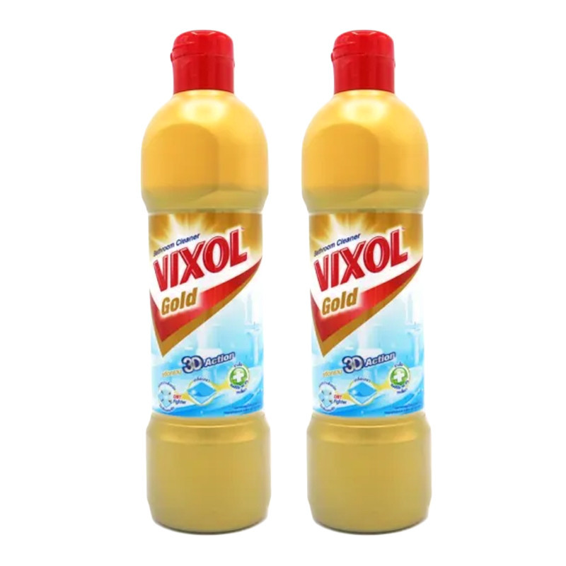วิกซอล น้ำยาล้างห้องน้ำ โกลด์ 450 มล. x 2+1 VIXOL Toilet Gold 450 ml x ...