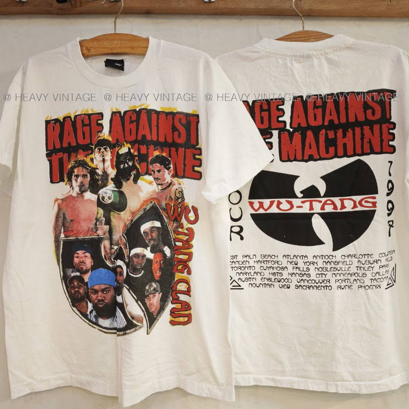 RAGE AGAINST THE MACHINE X WU-TANG Tour 1997 tag USA เสื้อวินเทจ เสื้อ ...