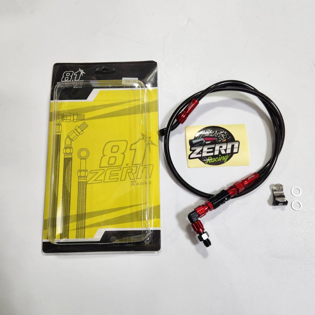 ZERN สายปลดวาล์ว ดิสเบรคหน้า สีแดงตัดดำ หัวฟันเฟือง หัว90 ยาว36 ปลดวาล์วแท้ WAVE110i / WAVE125 ...