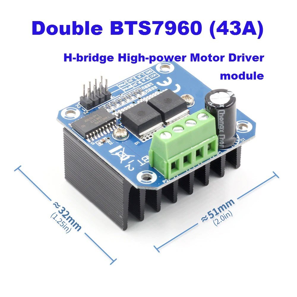 IBT-2 IBT2 BTS7960B DC 43A Stepper Motor Driver H-Bridge PWM Driving ...