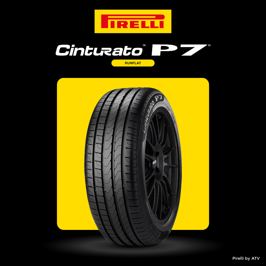 [บริการติดตั้ง 275/35R19] PIRELLI ยางรถยนต์(*,MOE)รุ่น CINTURATO P7 (Runflat)(ขอบ19 ยางรันแฟลต ...