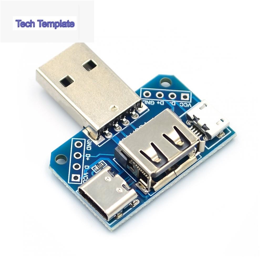 USB Head Switchboard Male USB Connector to Type-c Micro Female USB 2.54 ...