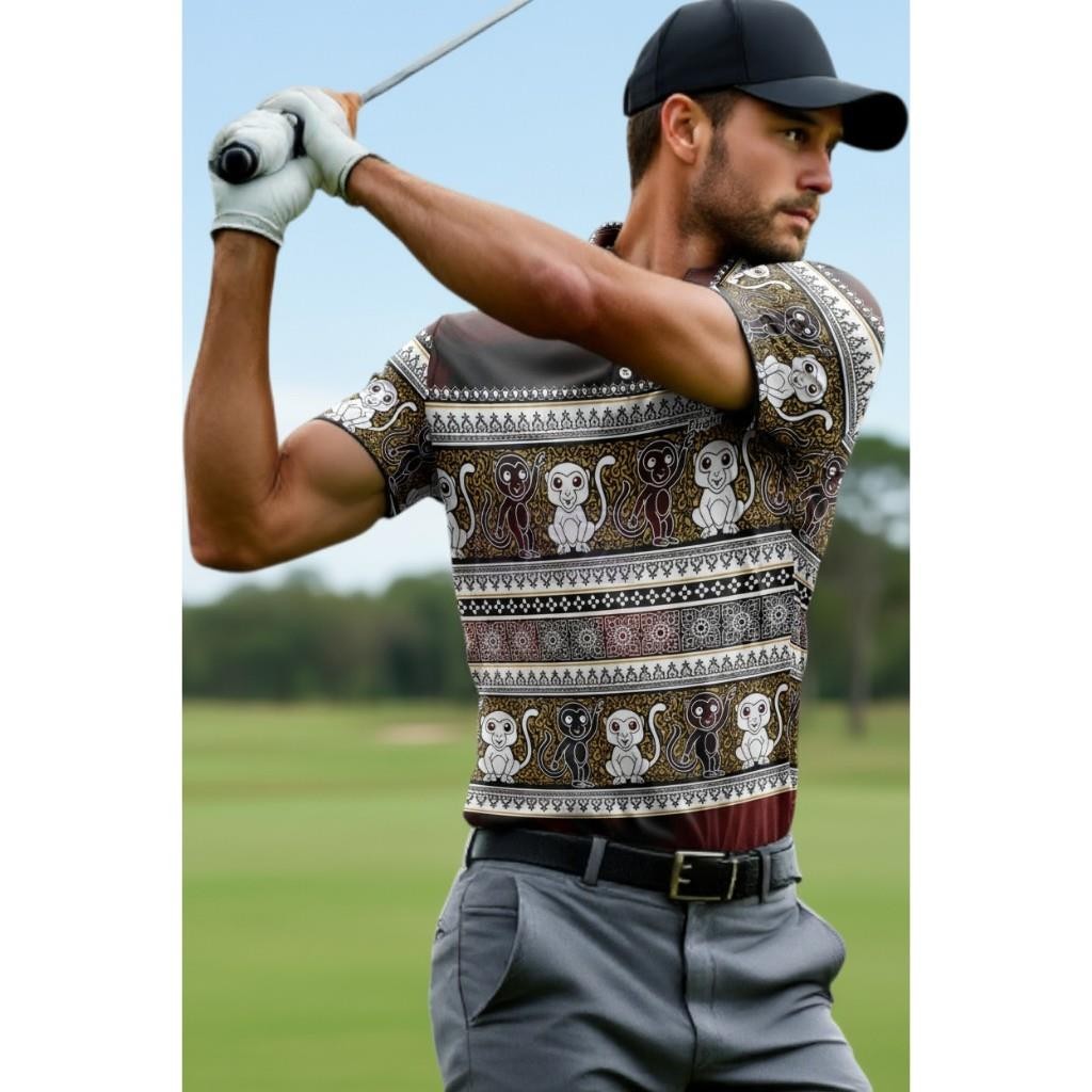 เสื้อกอล์ฟ Flyght Golf Shirt Authentic Monkey Golf | Shopee Thailand