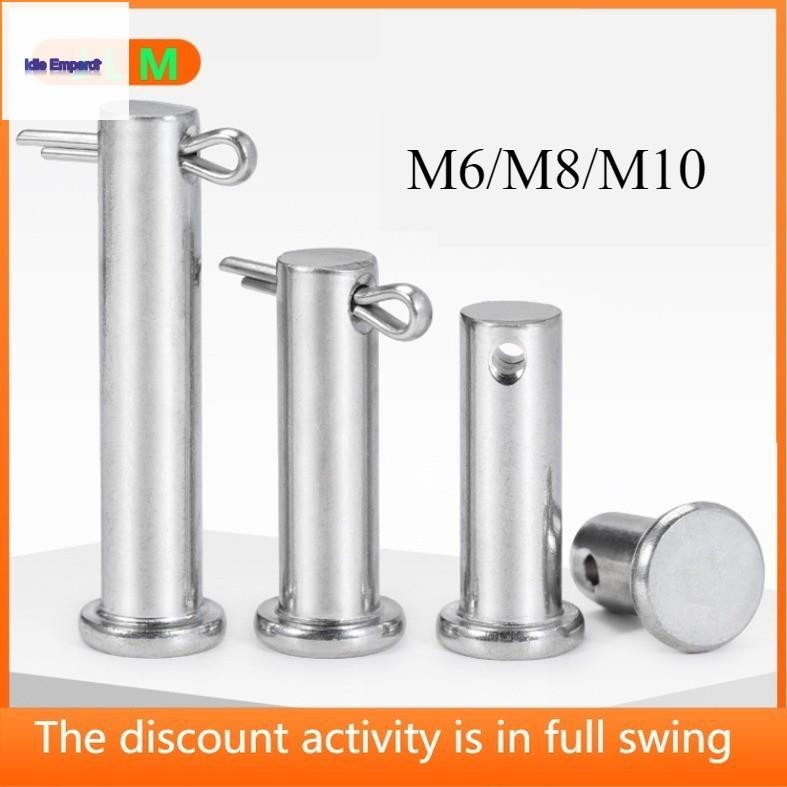 ((O) สแตนเลส SUS304 Pin Shaft Fixed Pin Nail Shaft Pin M6/M8/M10 GB882 ...
