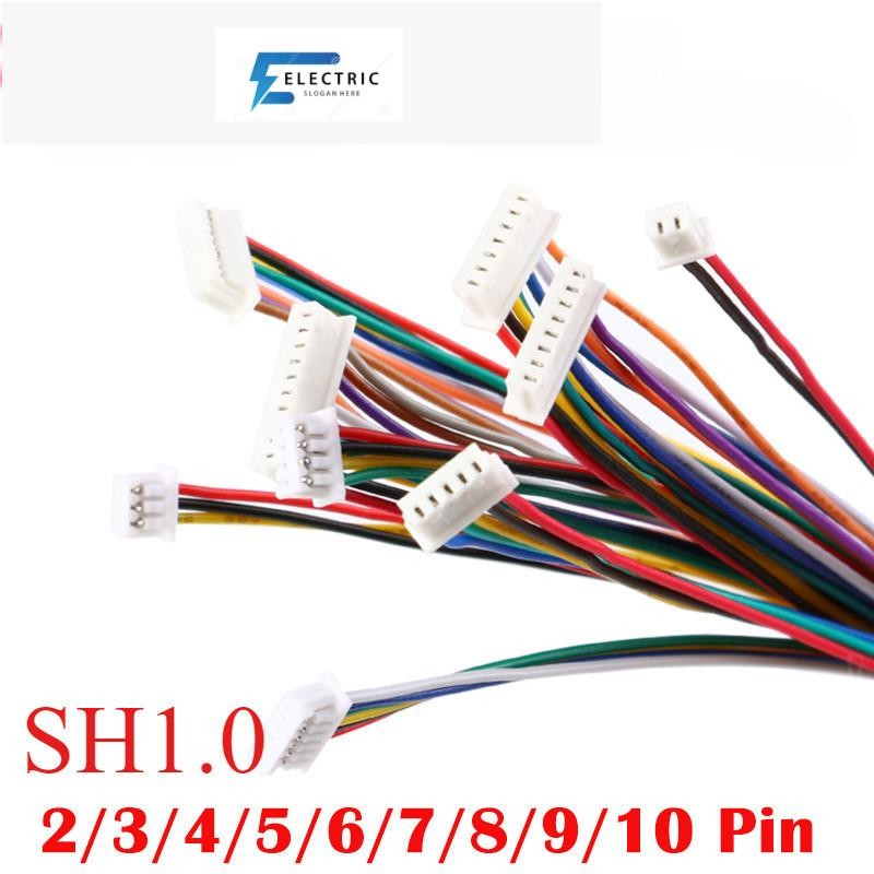 5pcs SH 1.0 มม.สายไฟ DIY SH1.0 JST 2/3/4/5/6/7/8/9/10 Pin ...