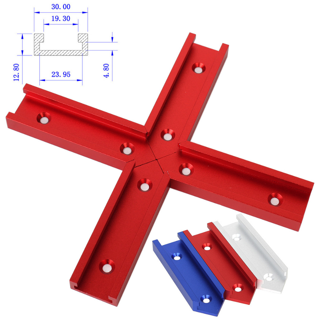 4Pcs 30 Type T-track Intersection Kit Aluminum T Slot Chute Miter Table ...
