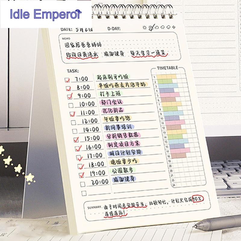 Tar 80Sheepts Simple Planner Agenda Spiral Notebook Schedule Planner ...