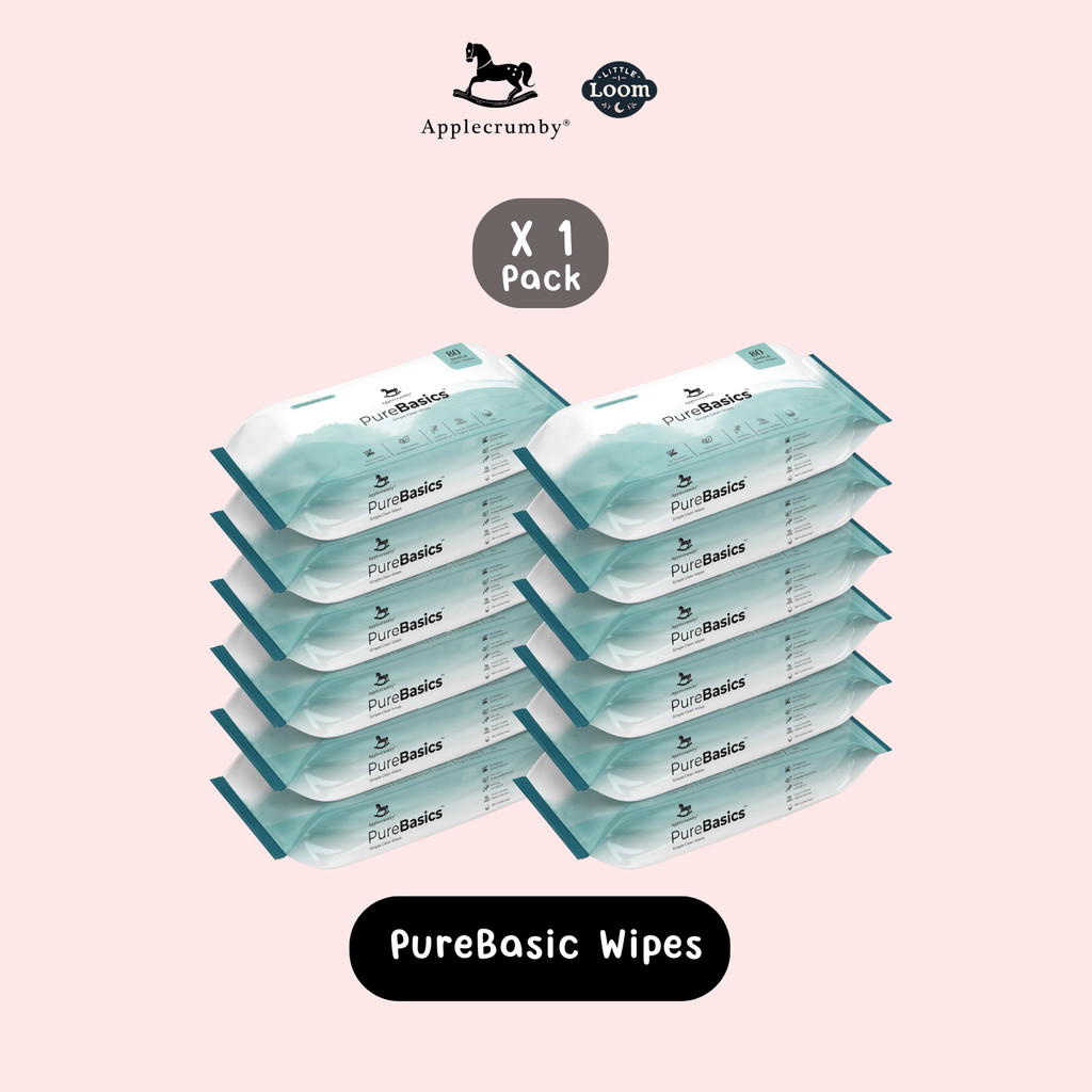 AppleCrumby | PureBasic Wipes ทิชชู่เปียกเพียวเบสิค 80 แผ่น | Shopee ...