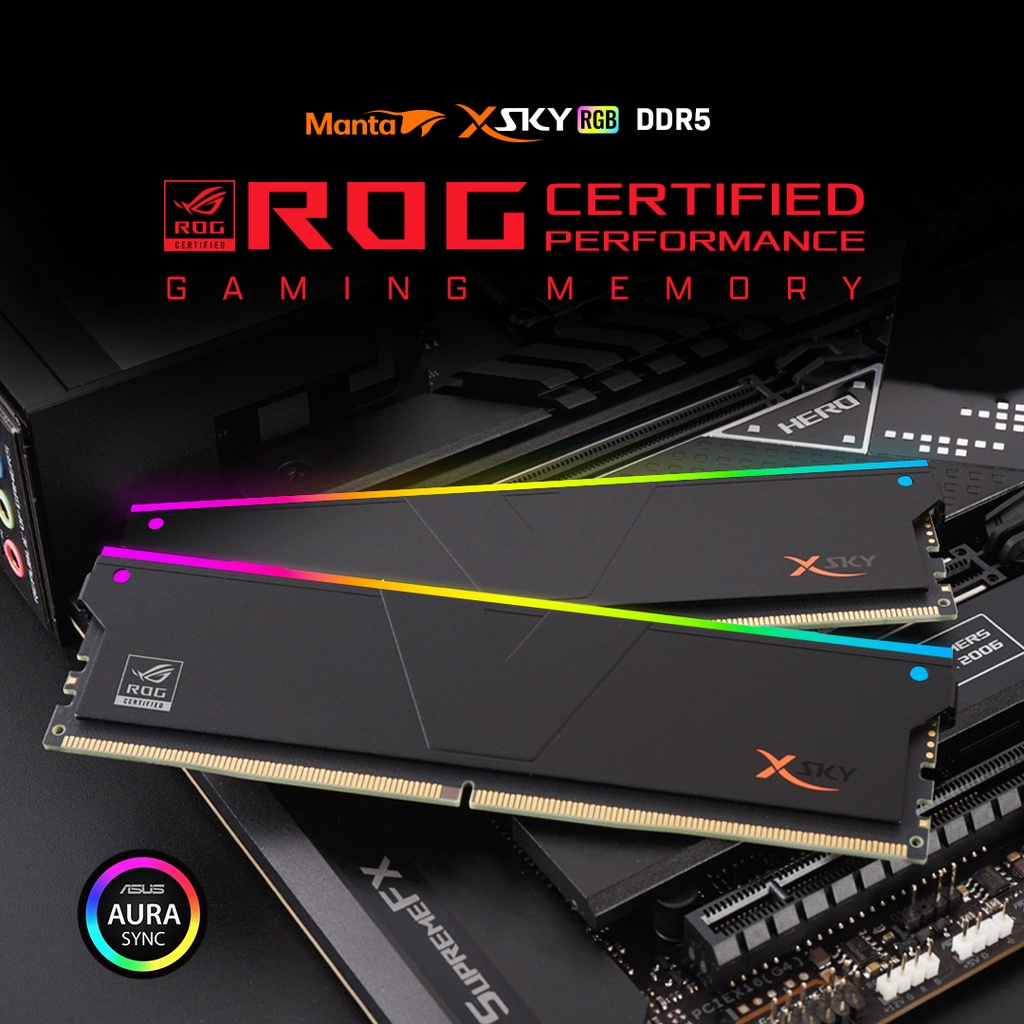 v-color RAM PC Manta XSky RGB ROG Certified 32GB (16GBx2) DDR5 Bus 6000MHz (CL36) | Shopee Thailand