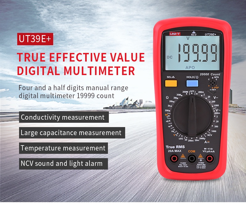 UNI-T UT39A+ UT39C+ UT39E+ Digital Multimeter Auto Range With LCD ...