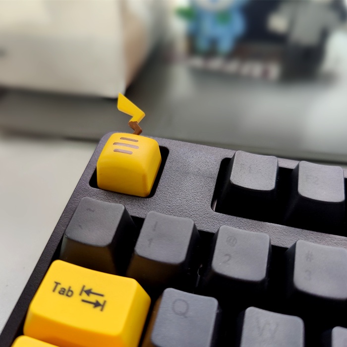 【KEYCAP】Pikachu ปุ่มกดคีย์บอร์ด พลาสติกเรซิ่น ลายปิกาจู โปเกม่อน R4 OEM ...