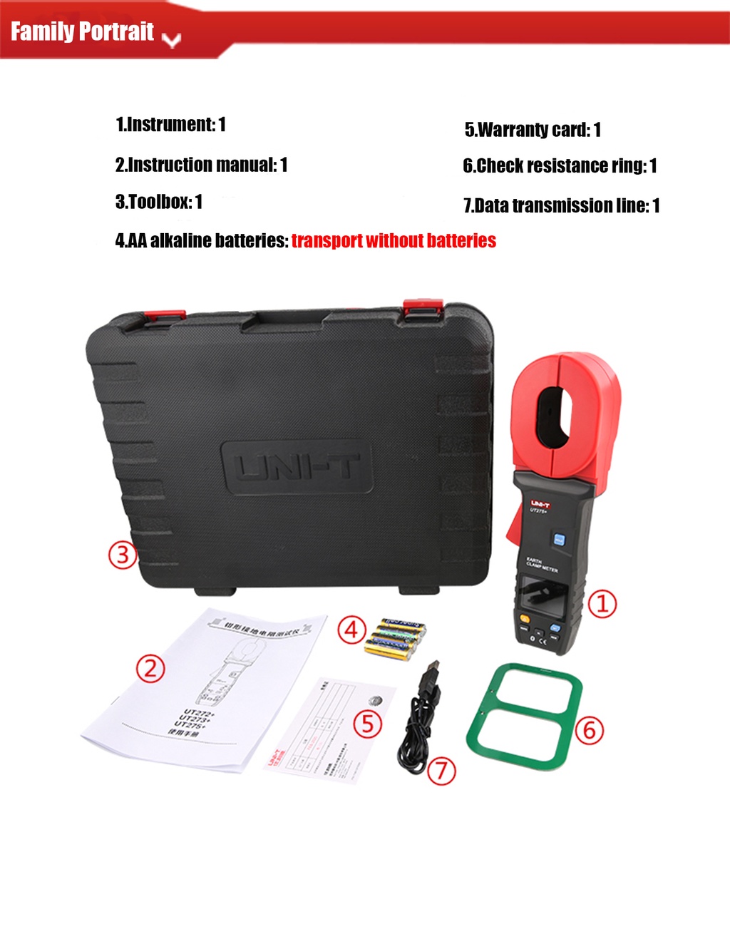 UNI-T UT272+ UT273+ UT275+ เครื่องทดสอบความต้านทานดิน Clamp Ground ...