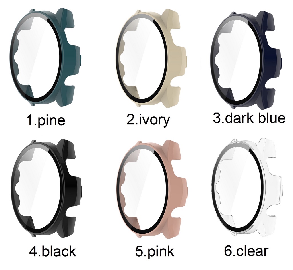 เคส Garmin Forerunner 265 Case เคส Shockproof PC+Tempered Glass Bumper ...