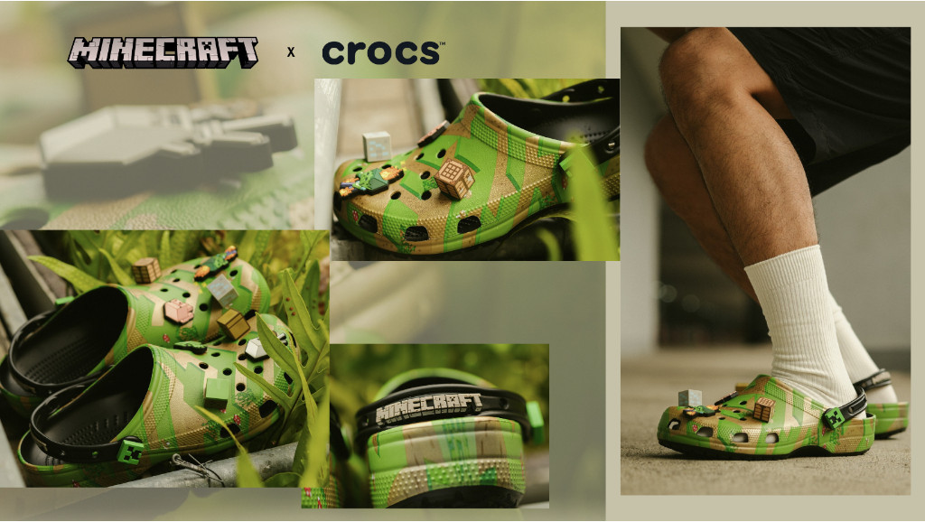 Crocs ครอคส์ รองเท้าแตะ รองเท้าแตะแฟชั่น คอลแลป เกมมายคราฟ UX Minecraft ...